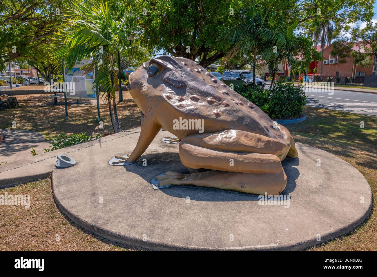 Statue of the Big Cane Toad (Rhinella marina) in Sarina, QLD Stock ...