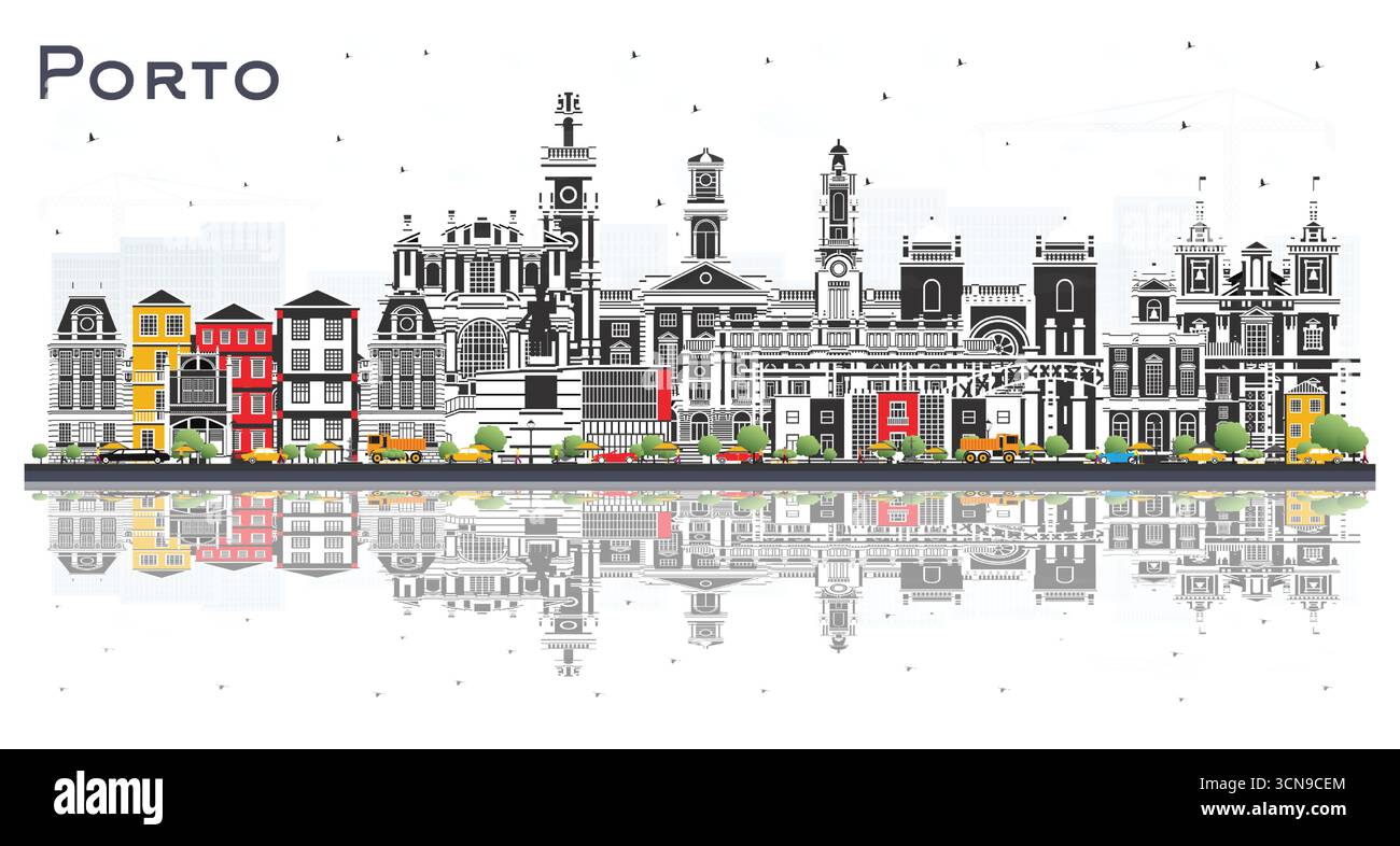 Porto skyline view Stock Vector Images - Alamy