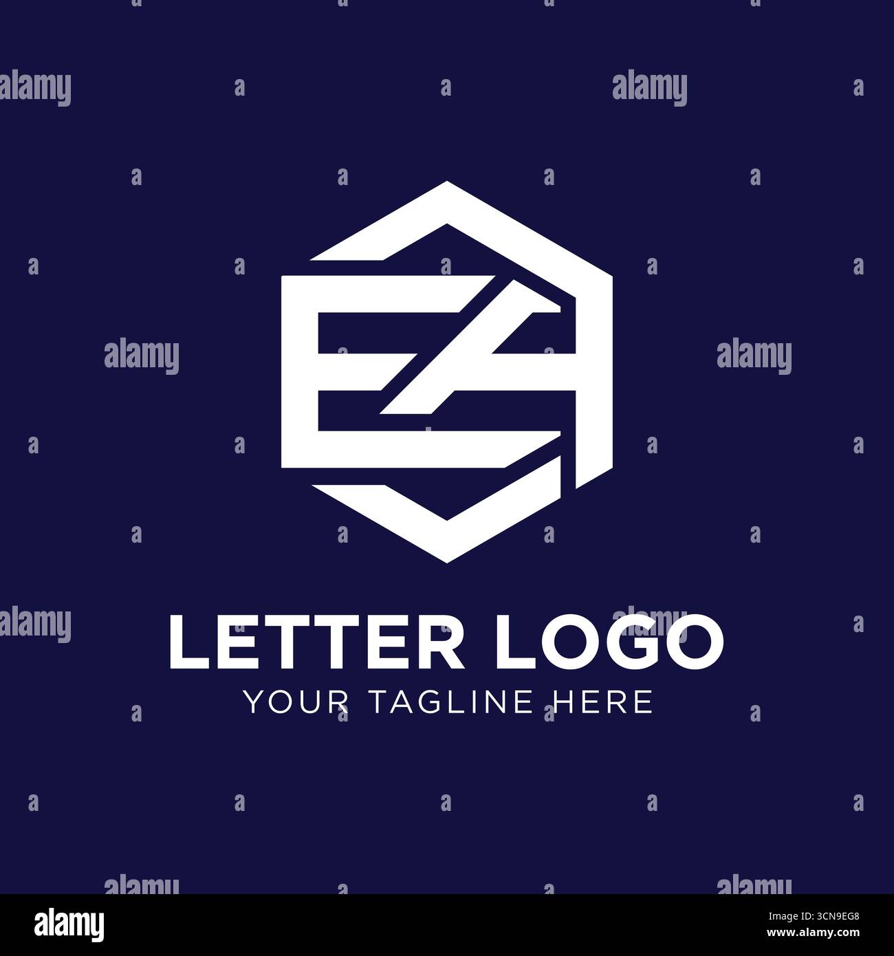MInimalist Letter EA Polygon logo vector template Stock Vector Image ...