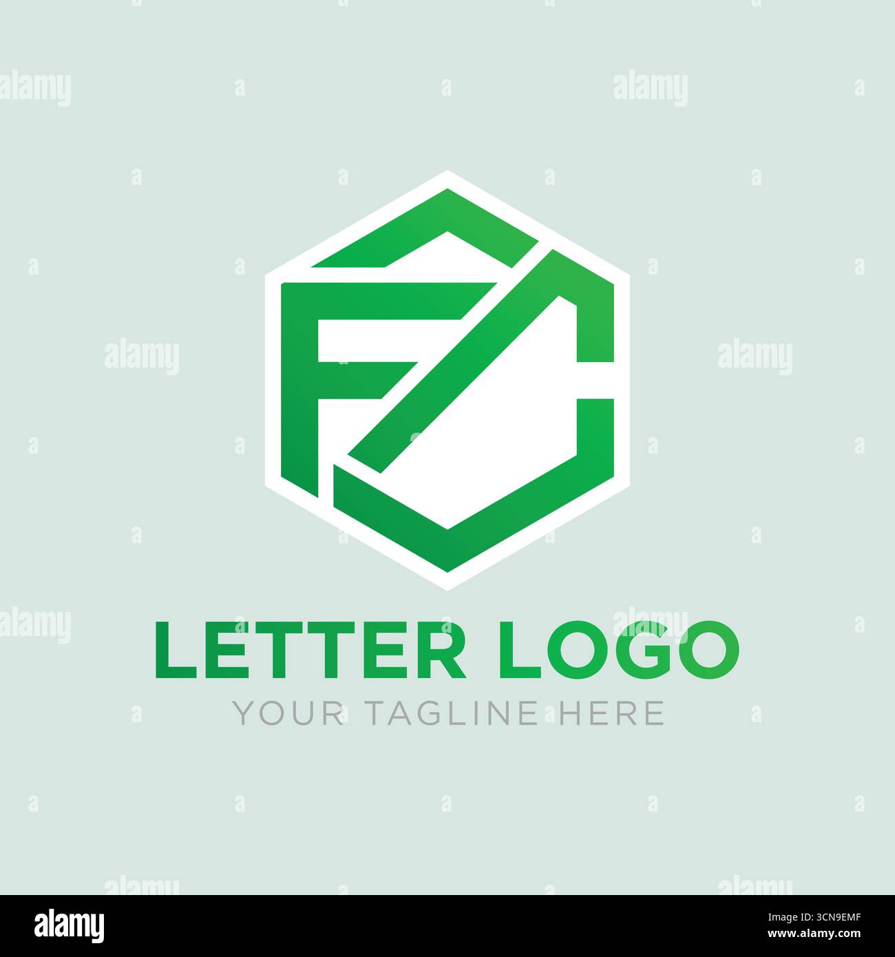 MInimalist Letter FC Polygon logo vector template Stock Vector Image ...