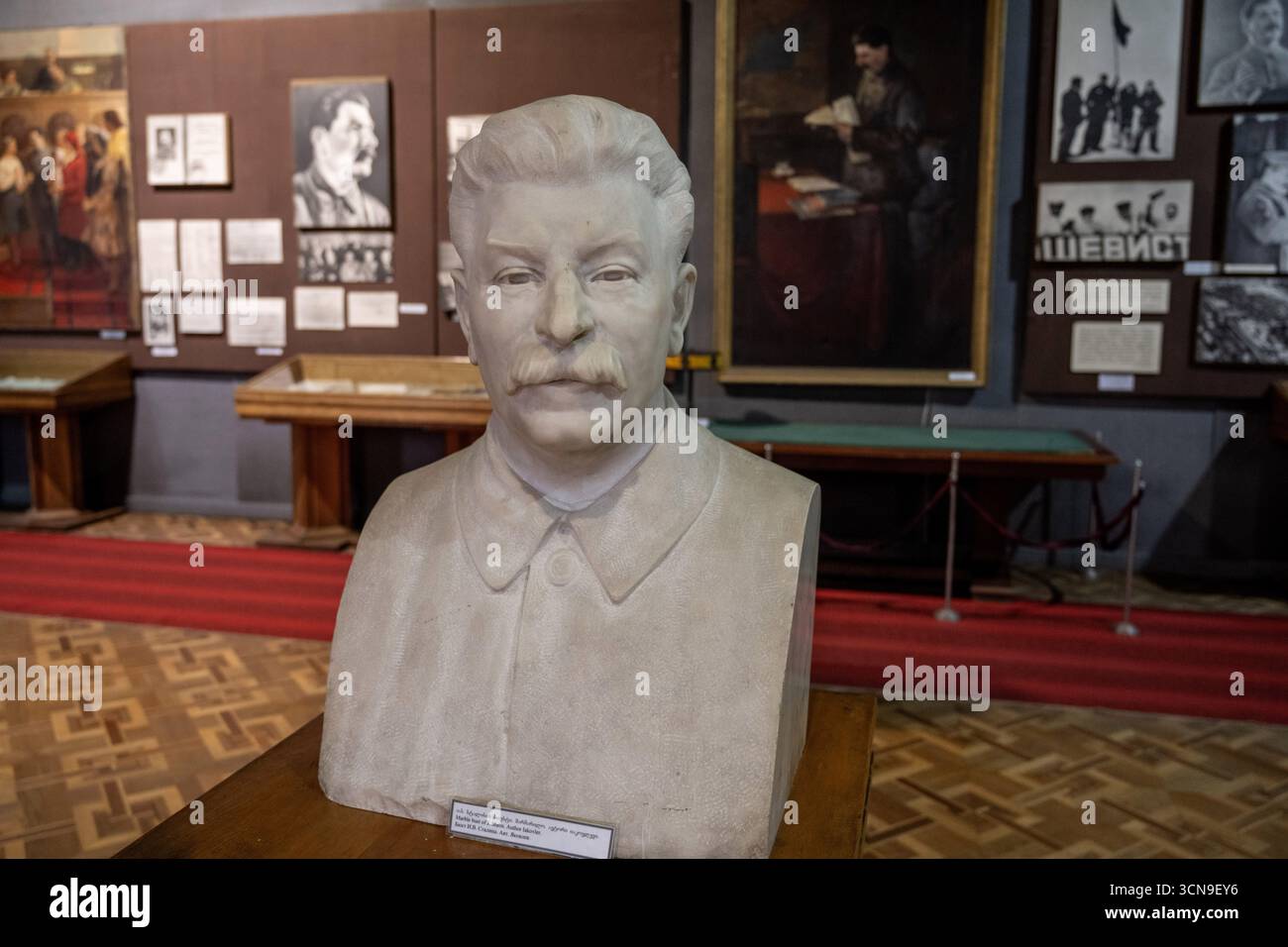 Gori, Georgia. September 9th 2025. A marble bust of Joseph ...