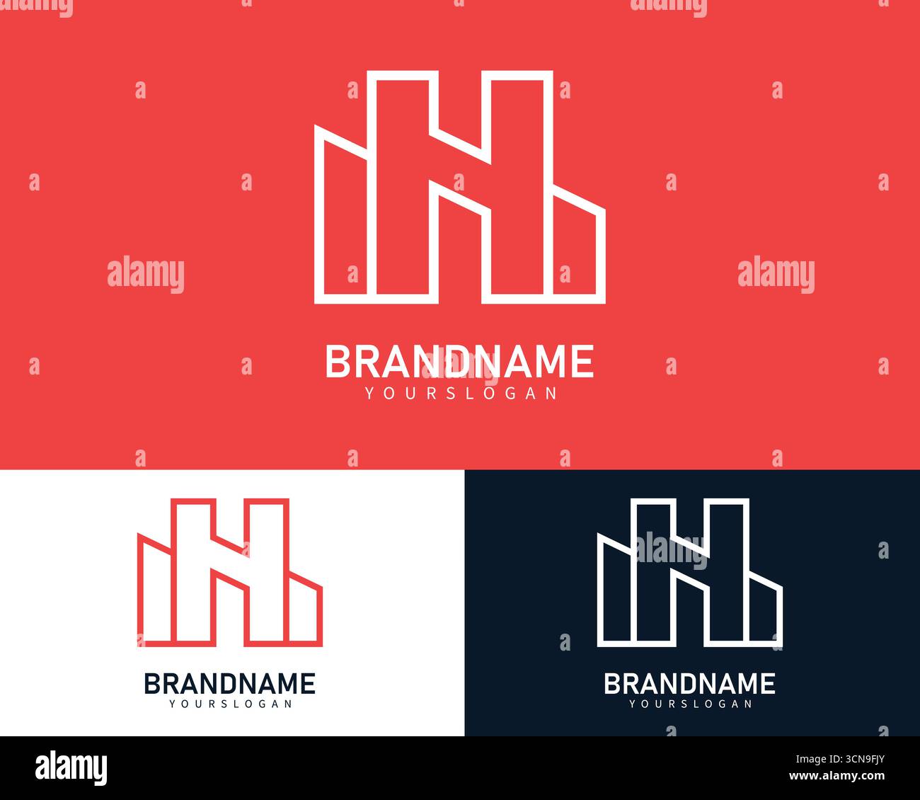 Vector construction h logo design template Stock Vector Image & Art - Alamy