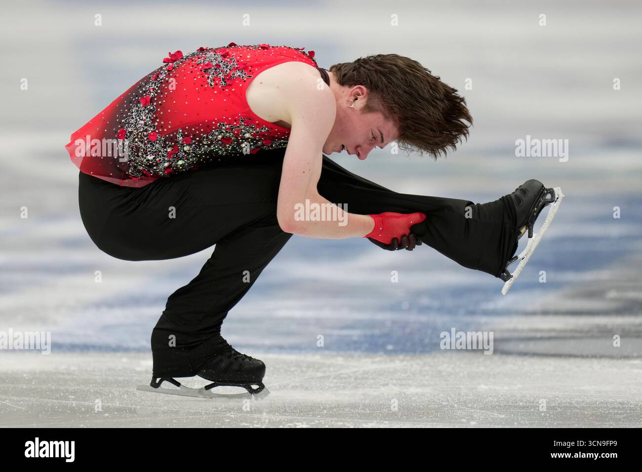 Douglas Gerber of Australia performs during the men's short program at ...