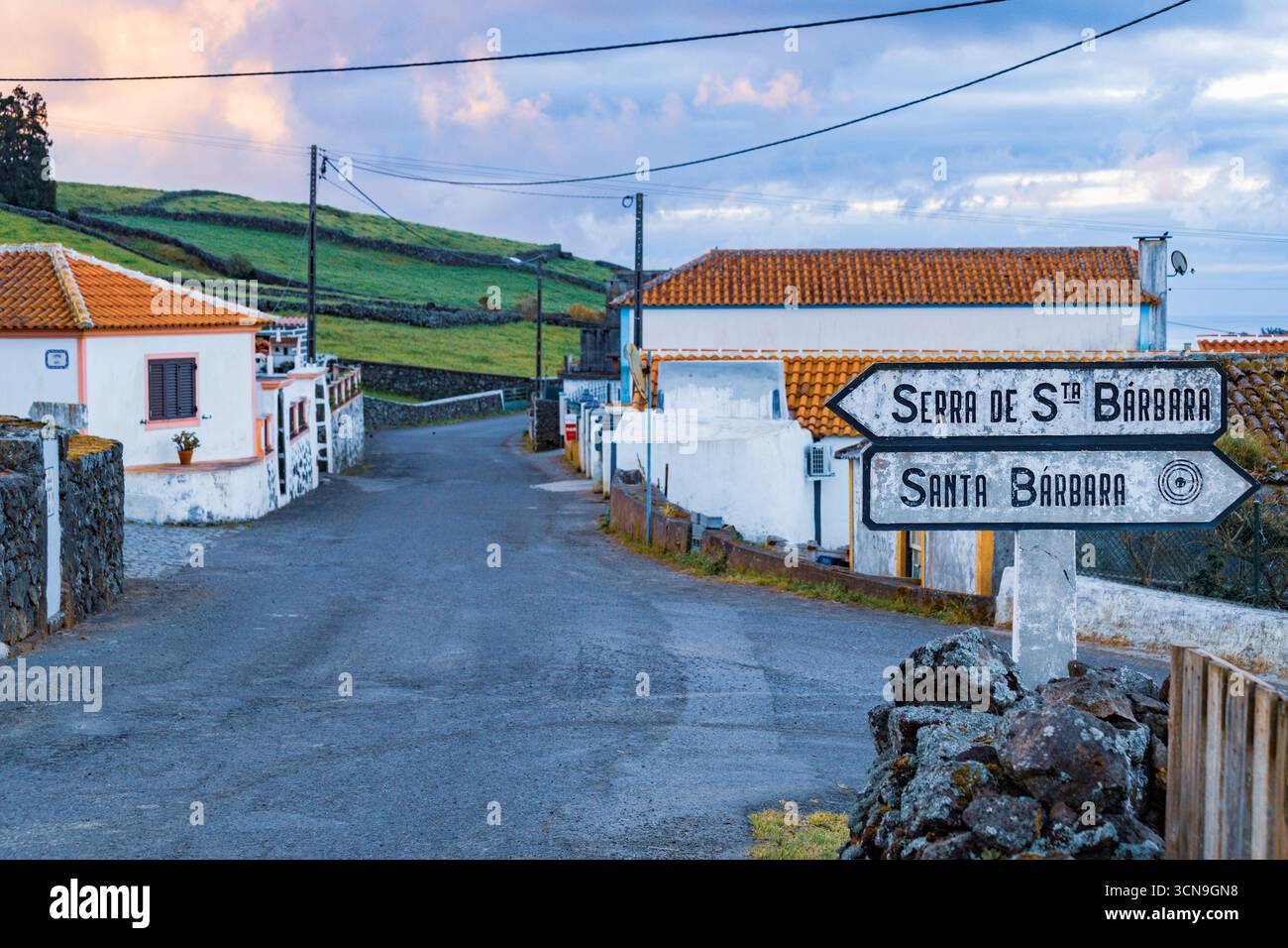 Traditional Azores private houses at Terceira island Azores, Portugal ...