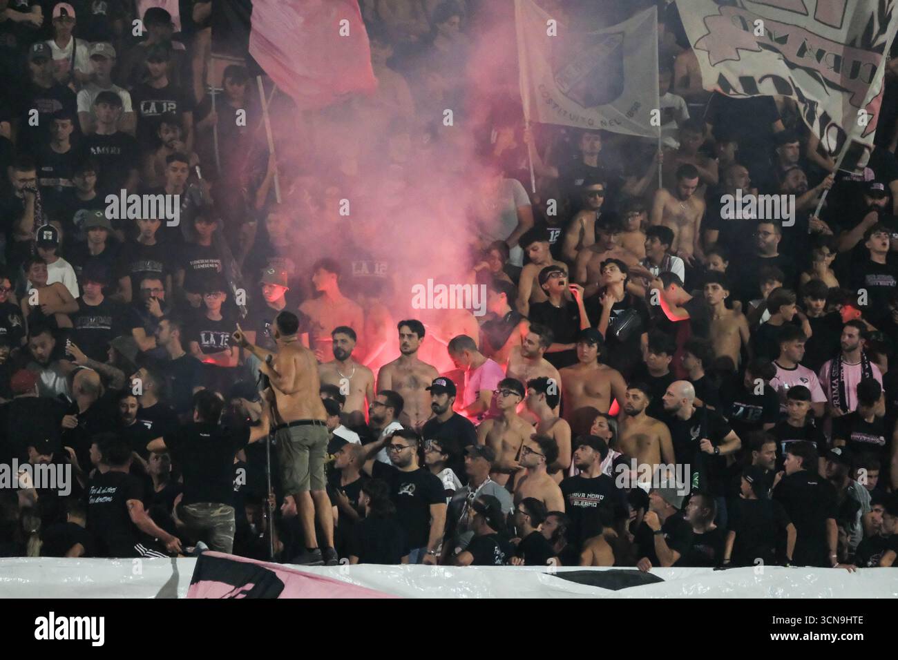 Palermo fans during Palermo FC VS SSC Bari Serie B 25/26 at the Renzo Barbera stadium in Palermo ...