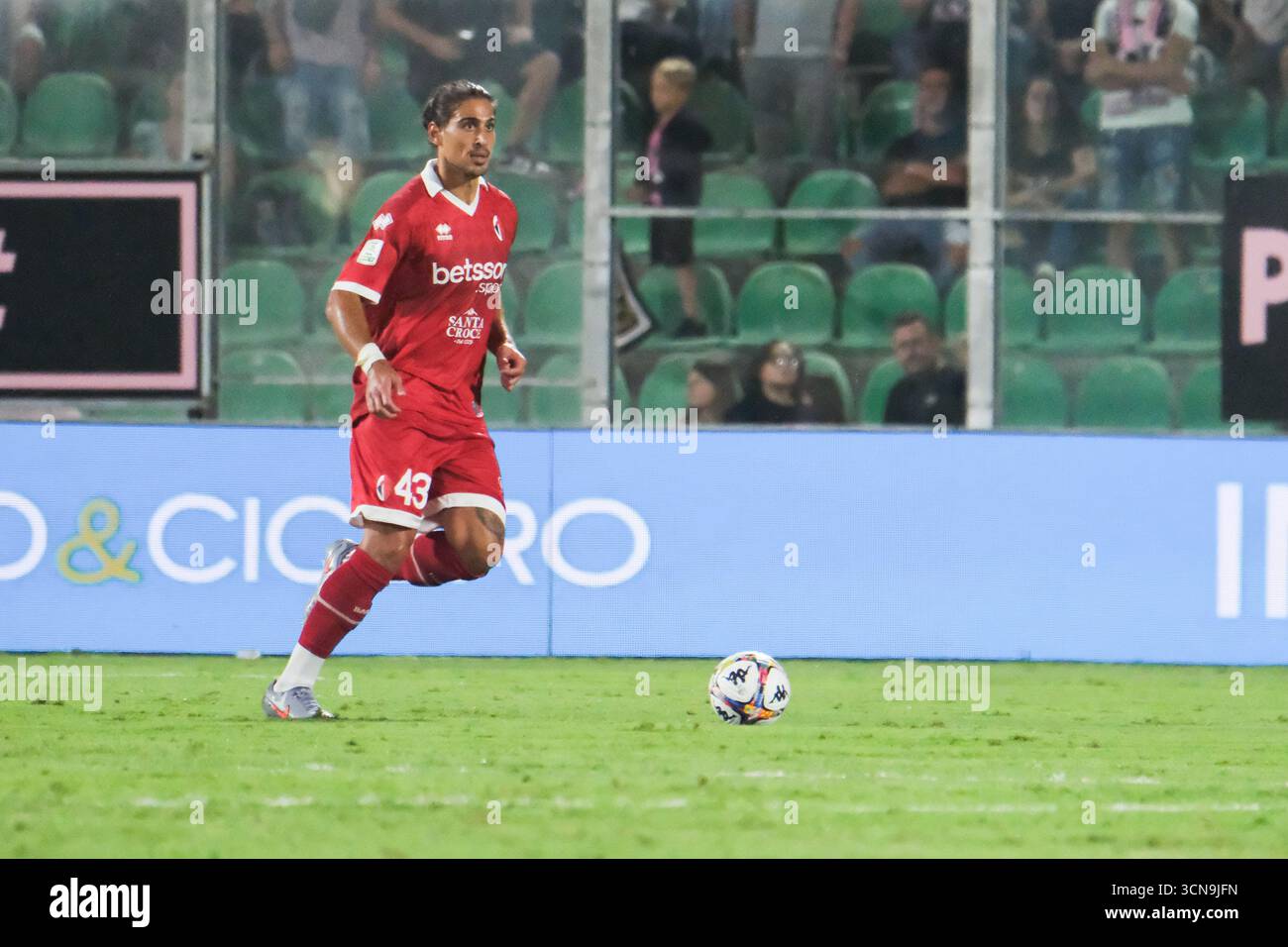 Player A and player B in action during Palermo FC VS SSC Bari Serie B ...