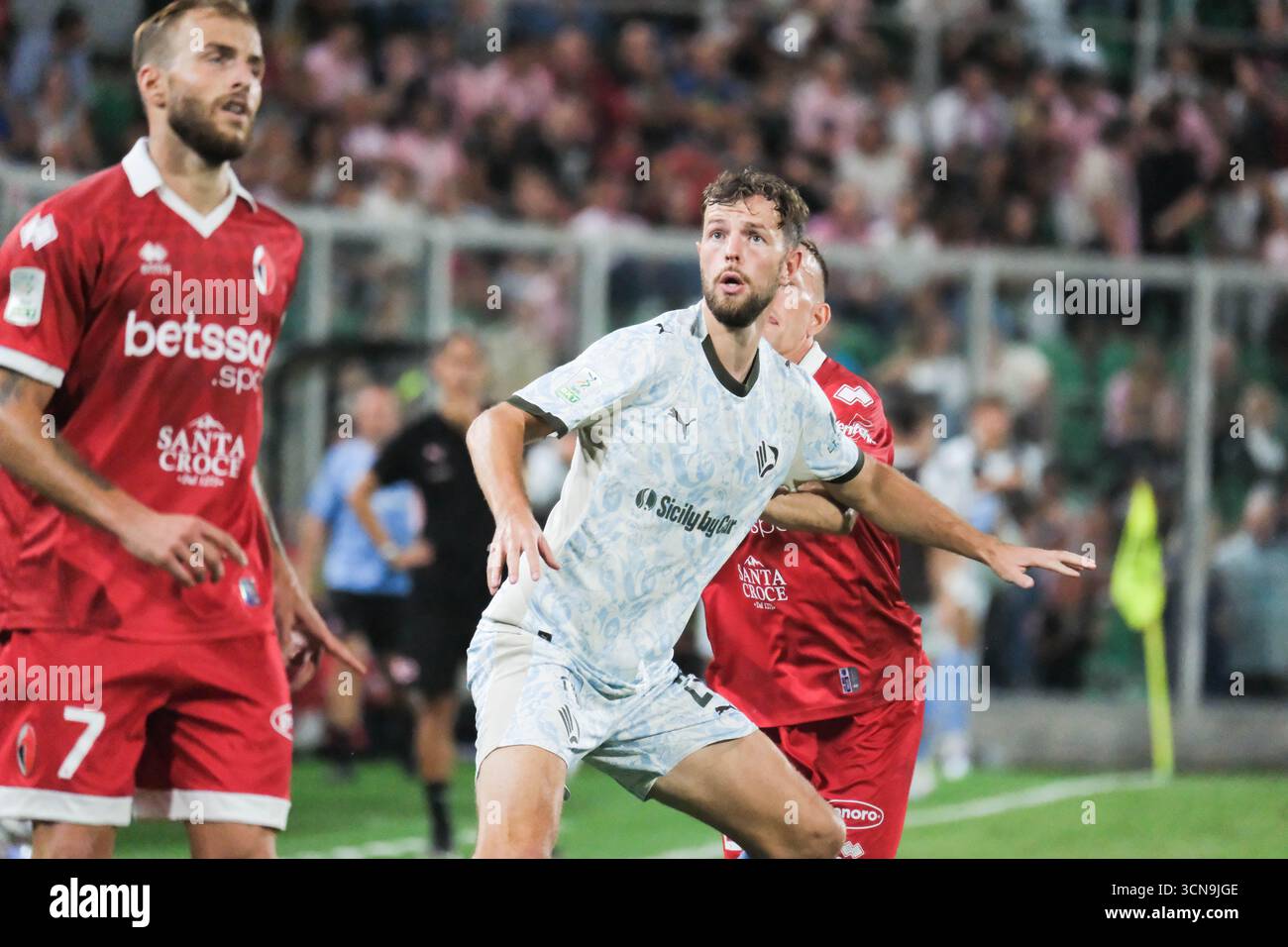 Player A and player B in action during Palermo FC VS SSC Bari Serie B 25/26 at the Renzo Barbera ...