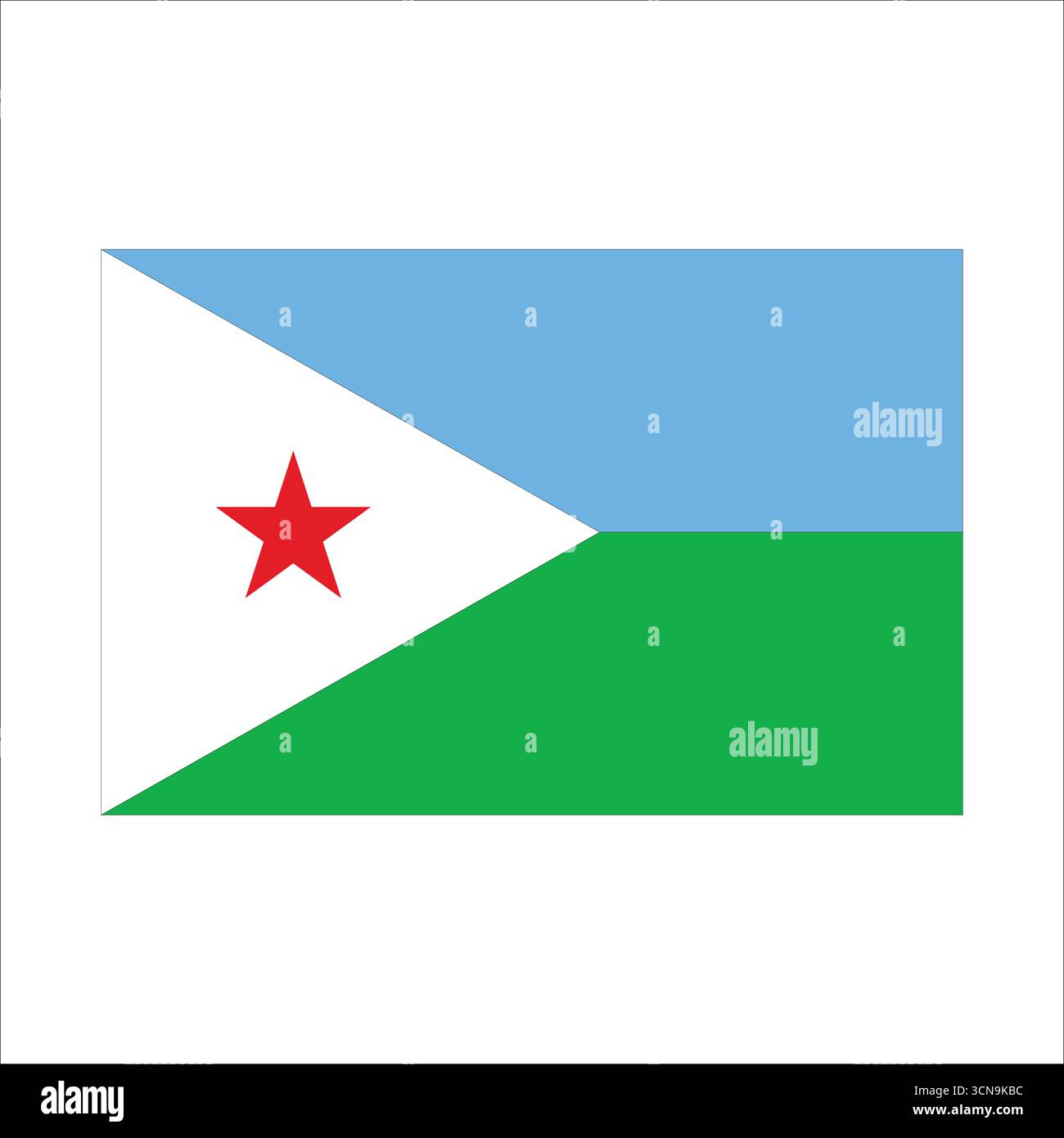 Djibouti national flag waving government Stock Vector Images - Alamy