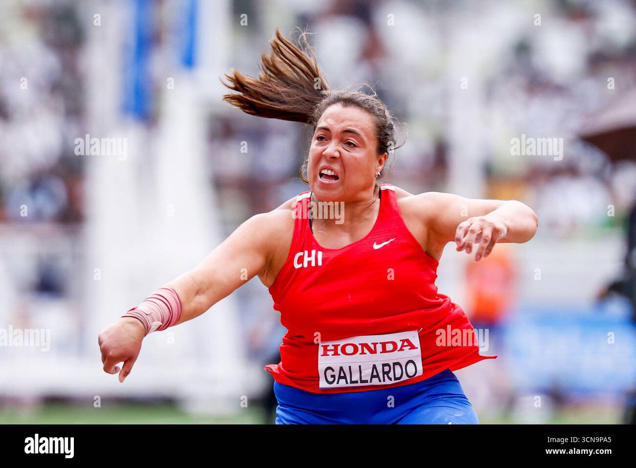 Ivana Xennia Gallardo of Chile during the Women's Shot Put ...