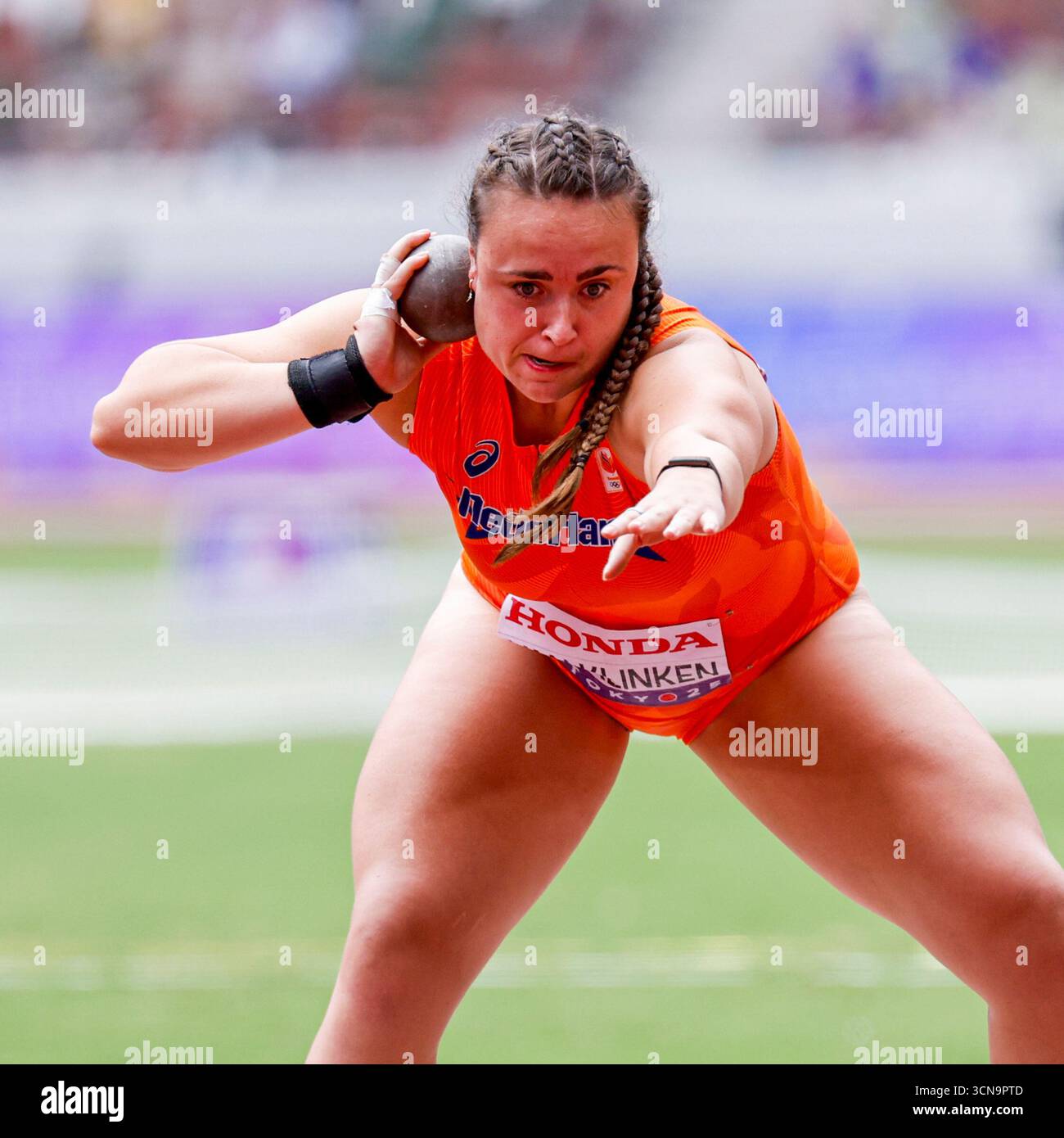 Jorinde van Klinken of the Netherlands during the Women's Shot Put ...