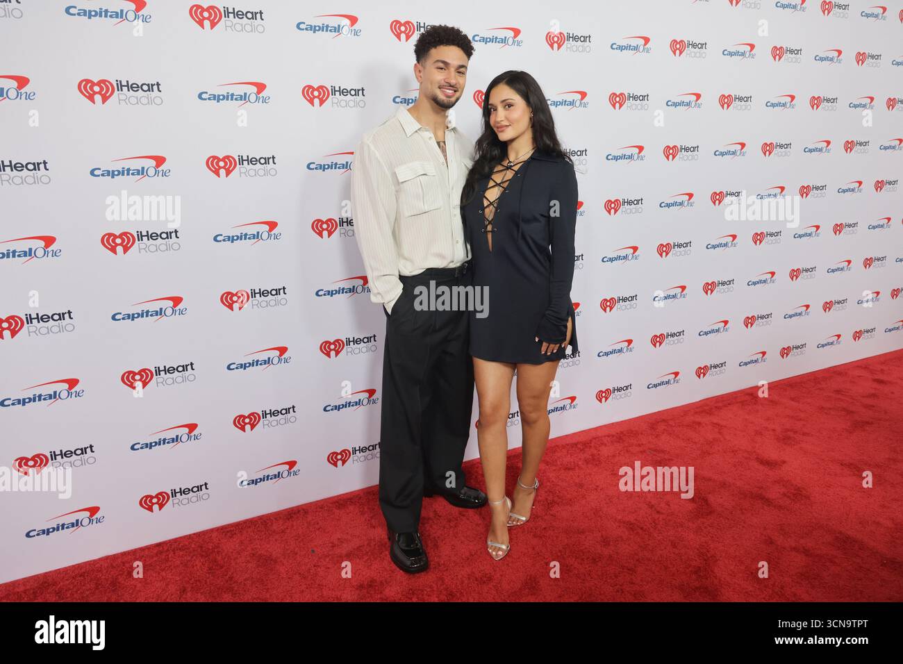 Miguel Harichi and Leah Ketab attend the 2025 iHeartRadio Music ...