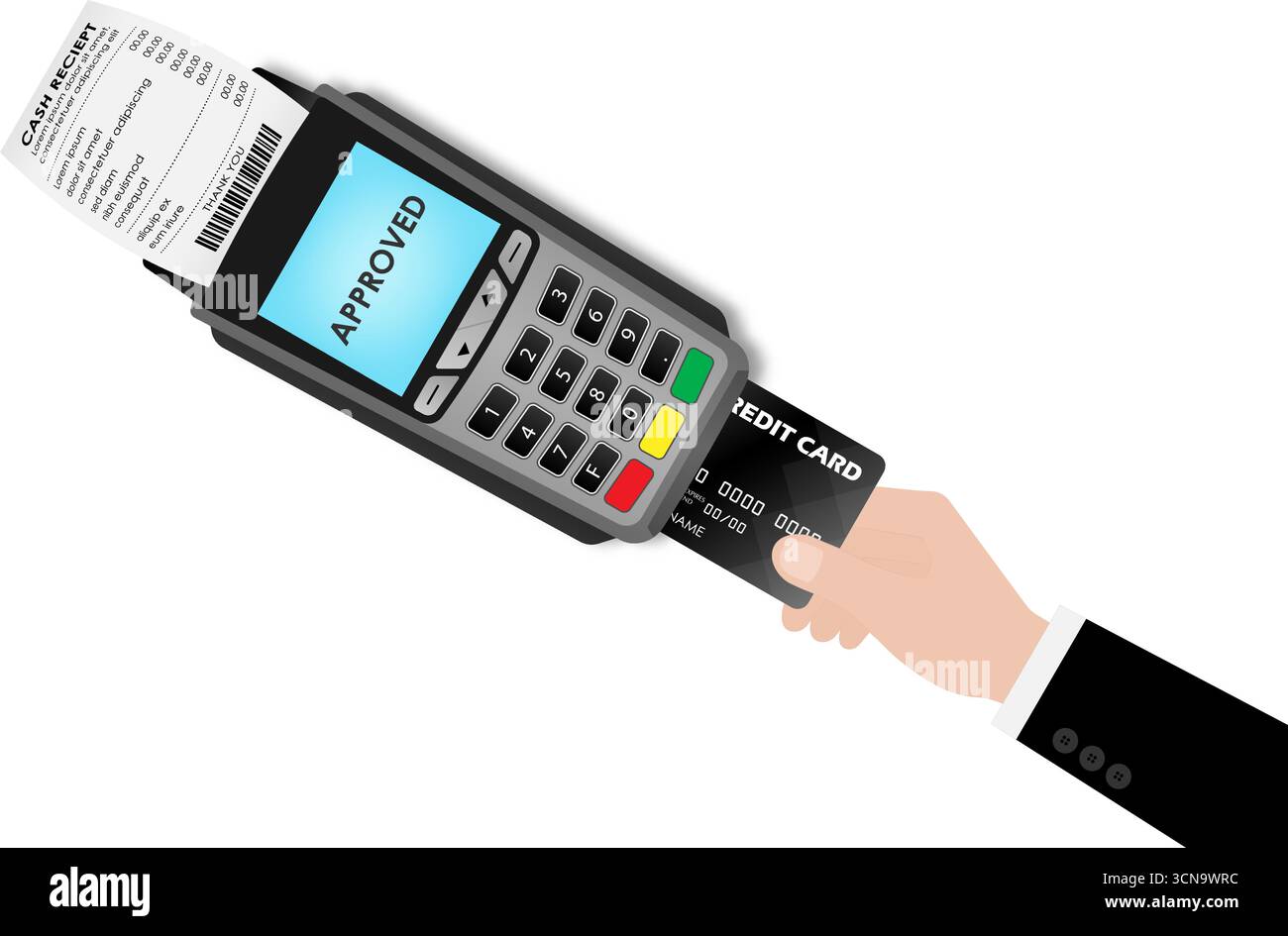 Hand using Credit Card For Making Payment by POS - Point of Sale ...