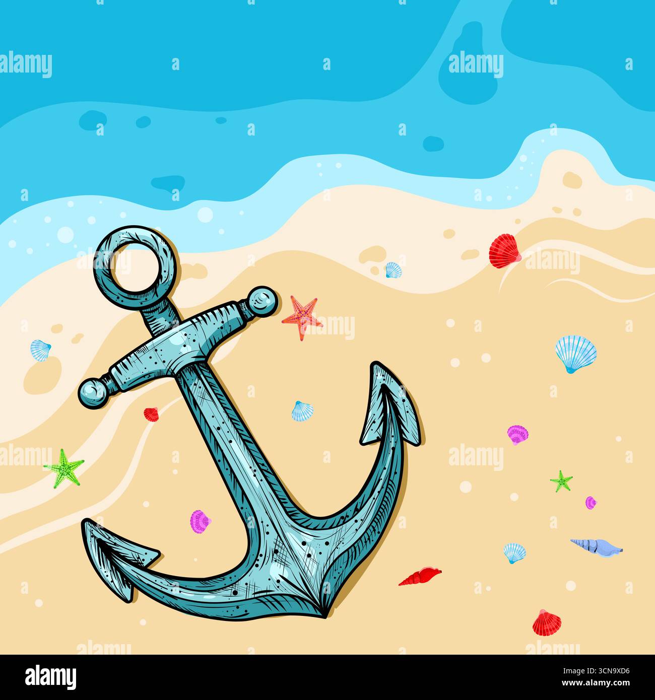 Travel beach seaside Stock Vector Images - Alamy