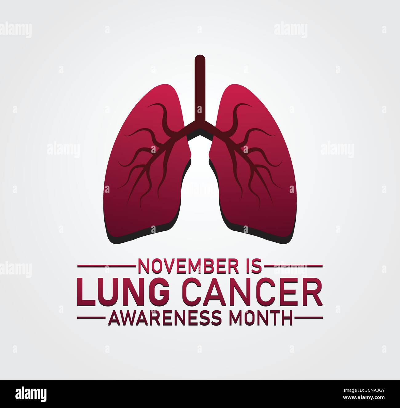 November is Lung Cancer Awareness Month. banner for social media post ...