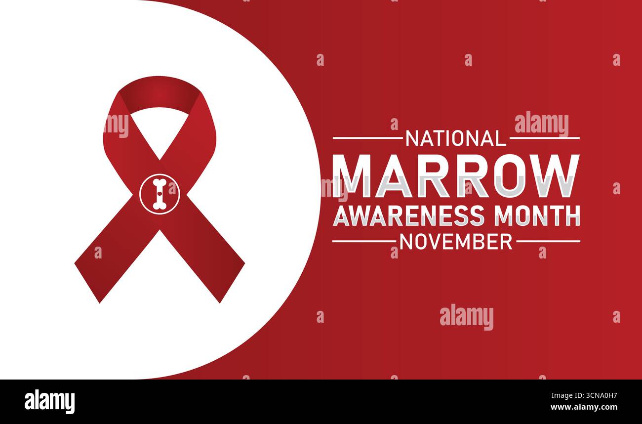 National Marrow Awareness Month November. Background, poster, postcard ...