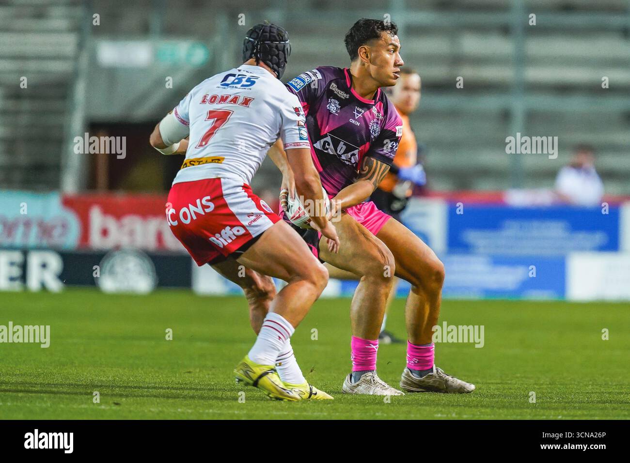 ST HLENES, ENGLAND - September 19: Daejarn Asi of Castleford Tigers ...