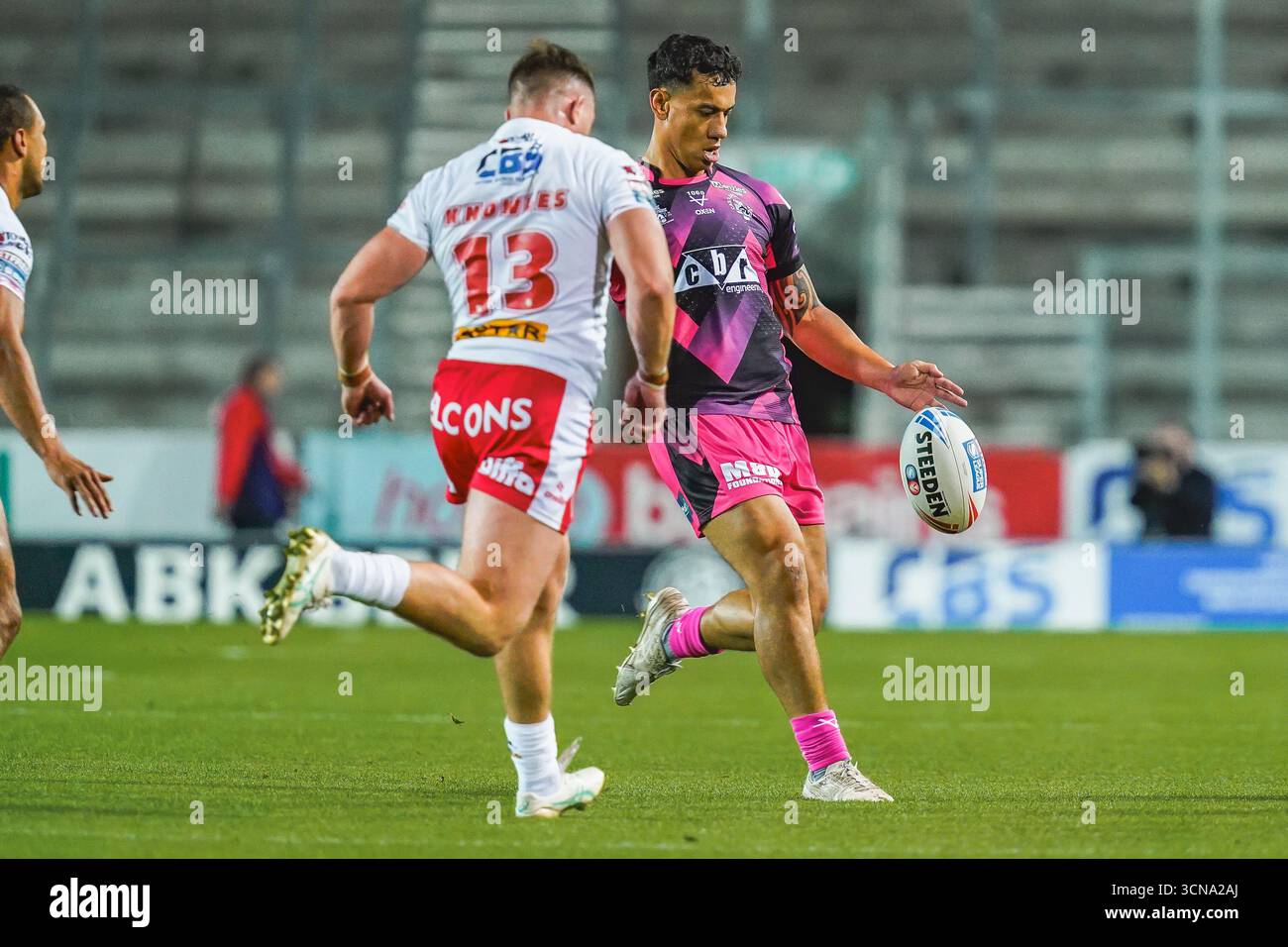 ST HLENES, ENGLAND - September 19: Daejarn Asi of Castleford Tigers ...