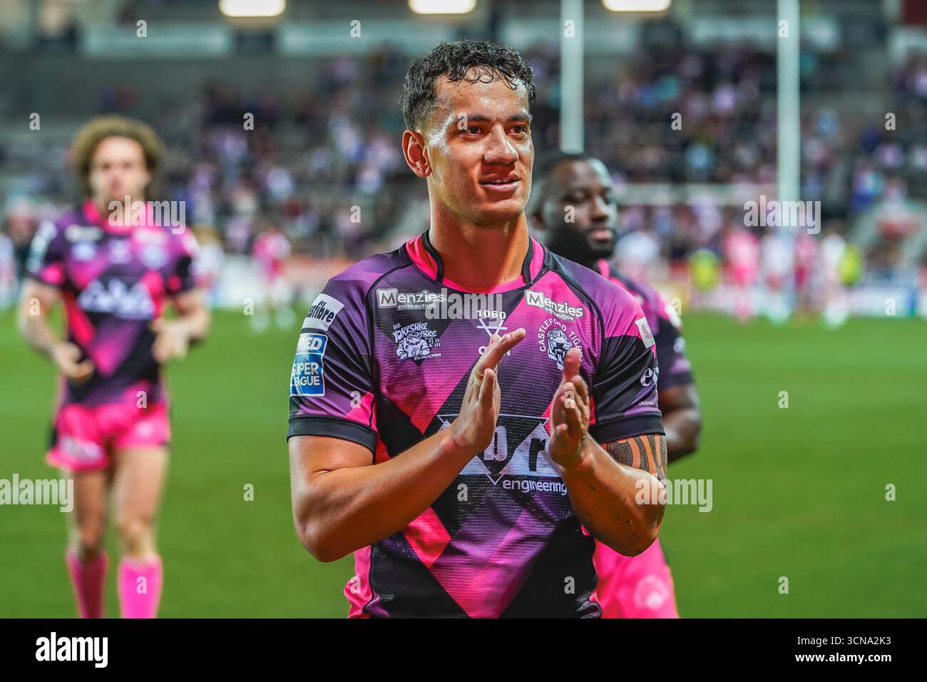 ST HLENES, ENGLAND - September 19: Daejarn Asi of Castleford Tigers ...