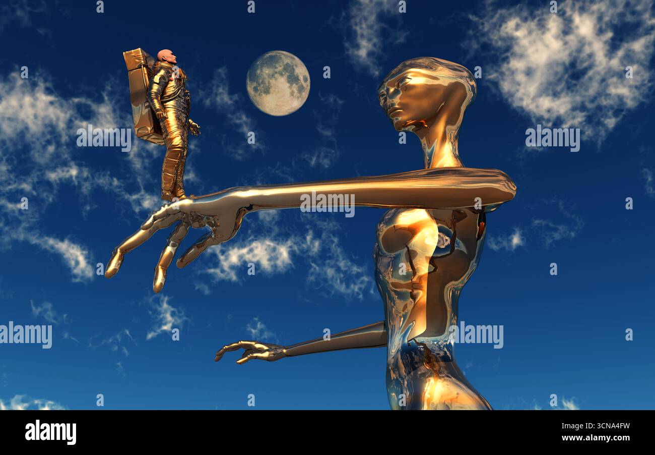 Human Alien Encounter Stock Photo - Alamy
