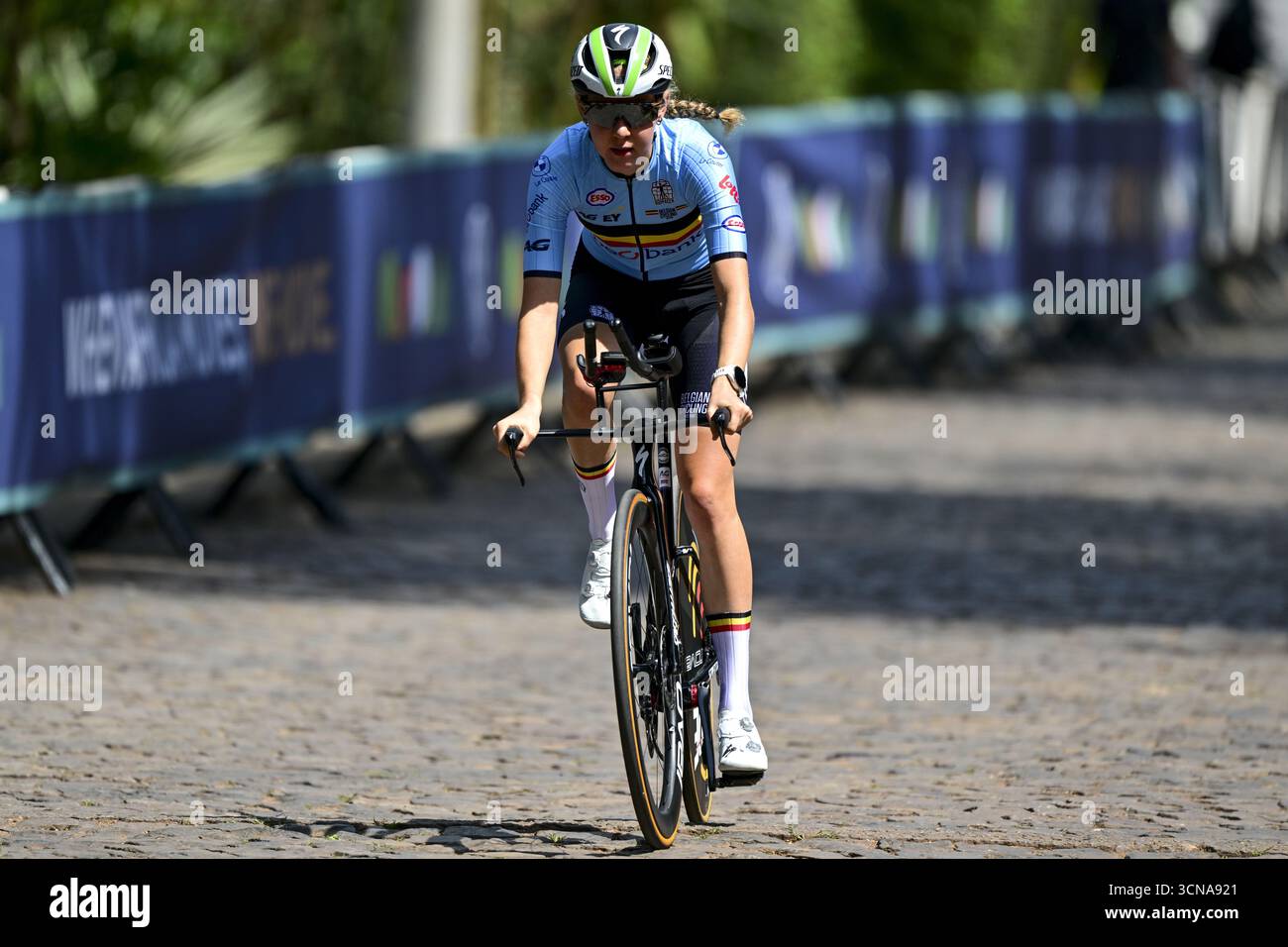 Belgian Lore De Schepper pictured during a training session before the ...