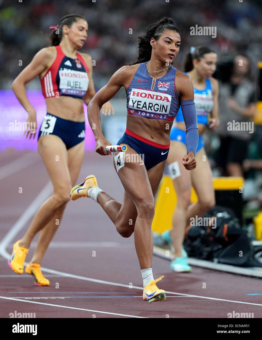 Great Britain's Nicole Yeargin during the Women's 4x400 Metres Relay on ...