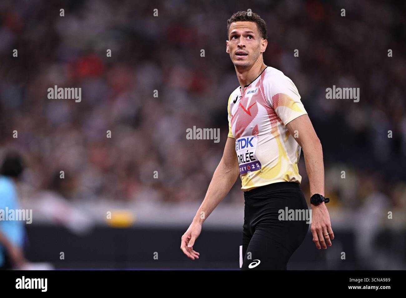 Belgian Dylan Borlee pictured during the heats of the men's 4x400m ...