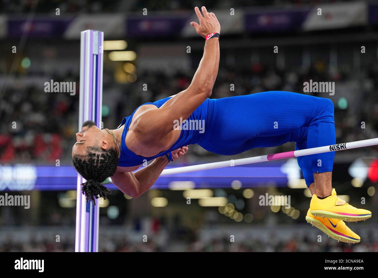 Puerto Rico's Ayden Owens-Delerme competes in the decathlon high jump ...