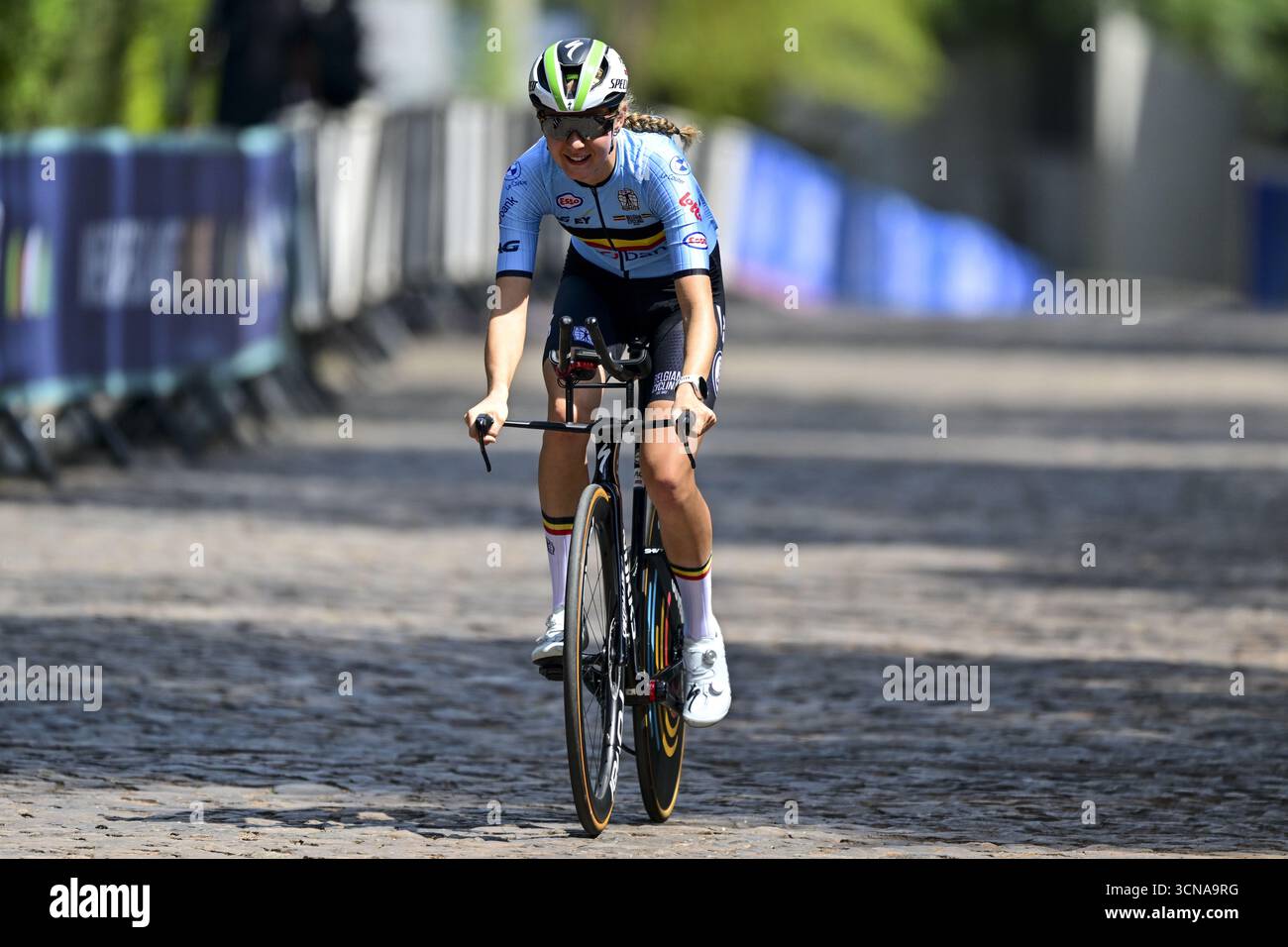 Belgian Lore De Schepper pictured during a training session before the ...
