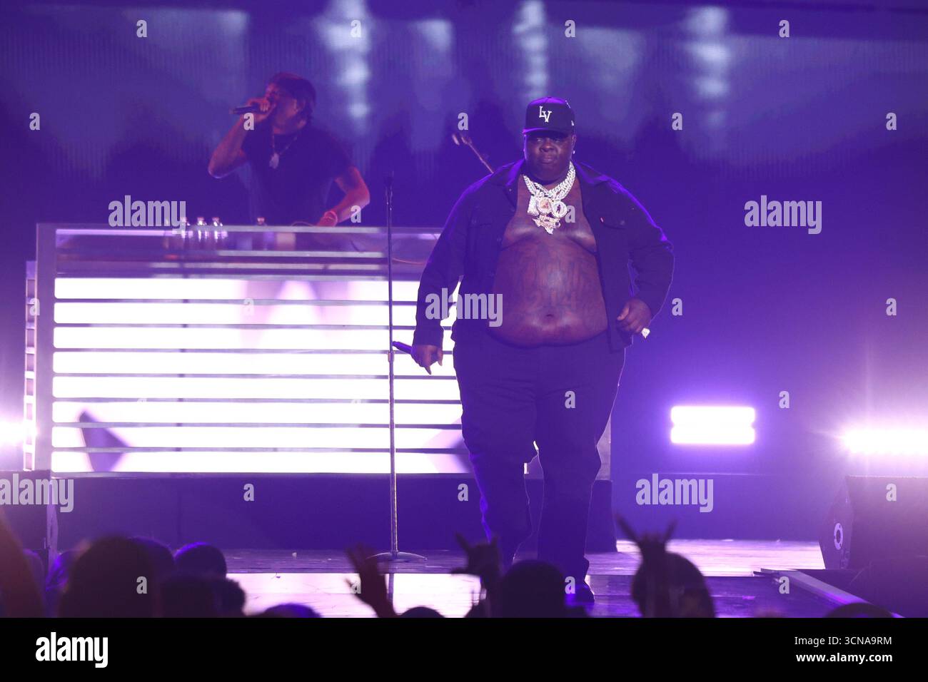 BigXthaPlug performs on stage during the iHeartRadio Music Festival ...