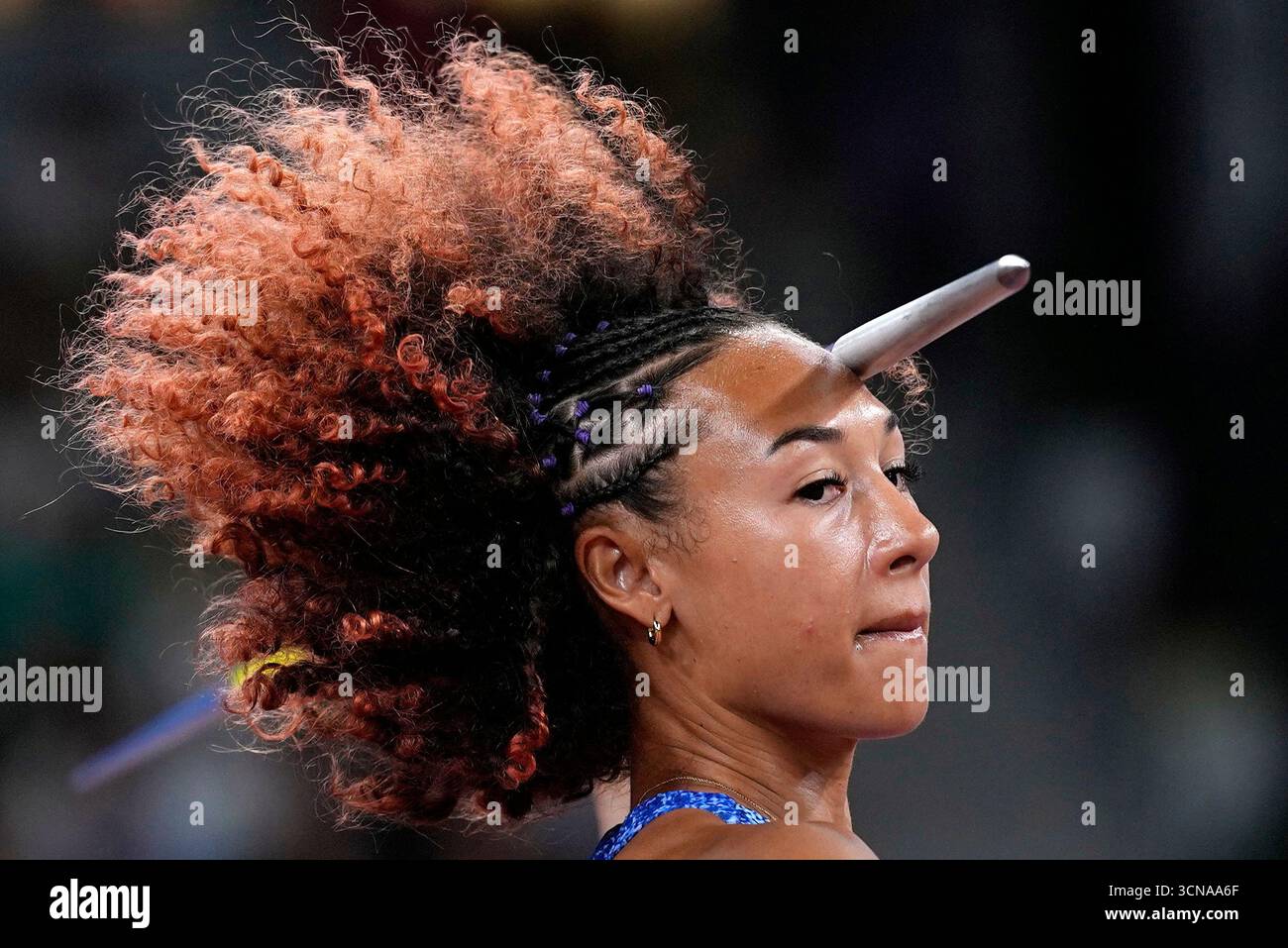 United States' Taliyah Brooks makes an attempt in the heptathlon ...