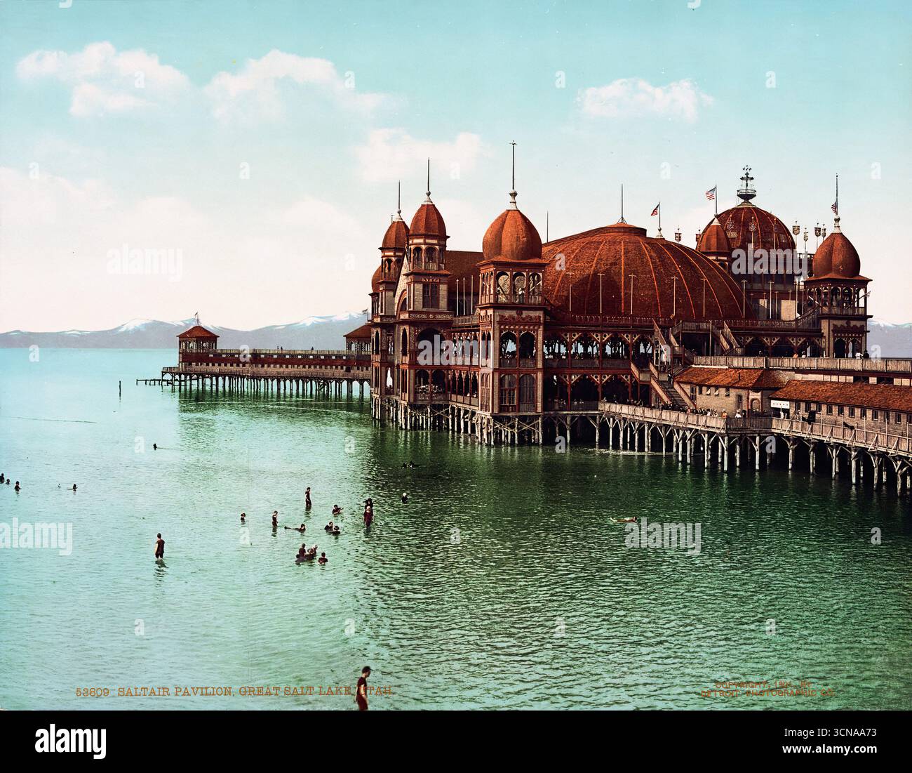 Saltair Pavilion, Great Salt Lake, Utah, 1901 - Early 20th century ...