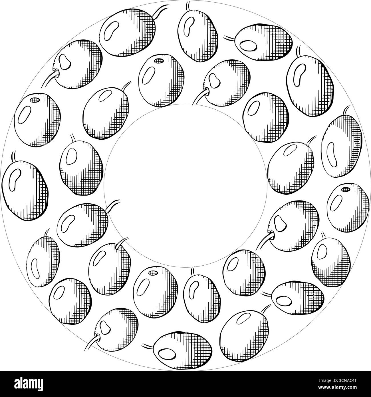 Black green greek olives Black and White Stock Photos & Images - Alamy