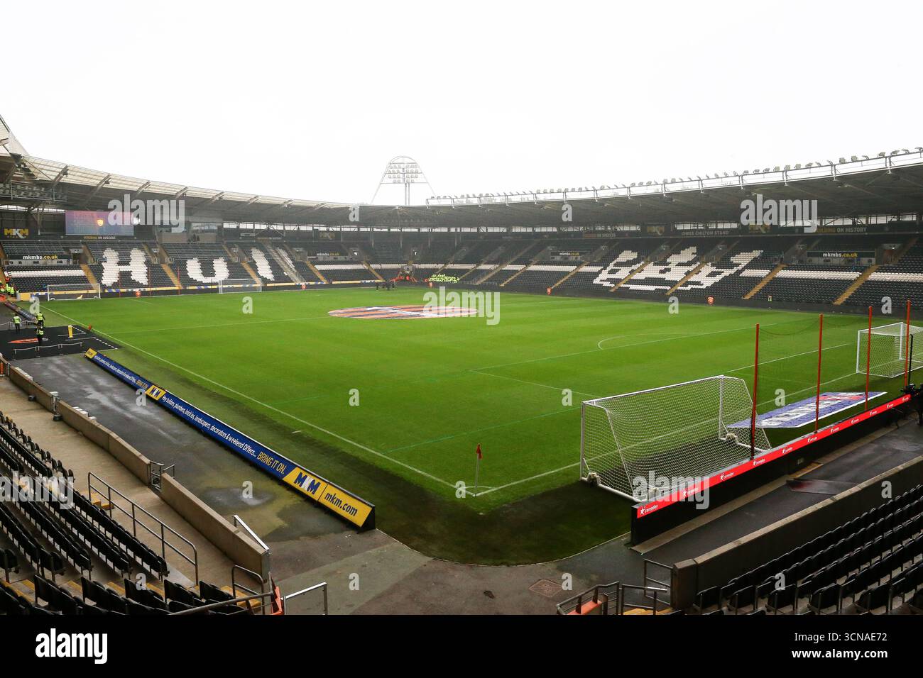 A general view of the MKM Stadium prior to the Sky Bet Championship ...