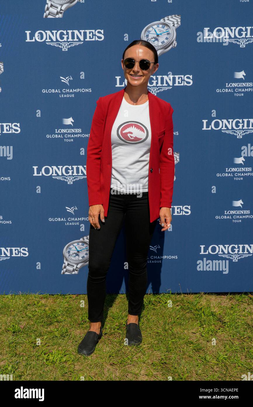 Georgina Bloomberg during the Longines Global Champions Tour New York ...