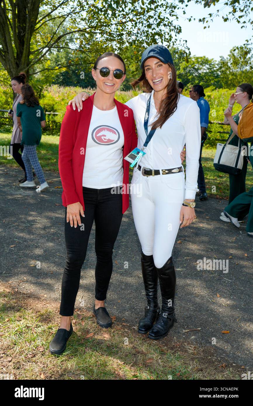 Georgina Bloomberg, Jessica Springsteen during the Longines Global ...