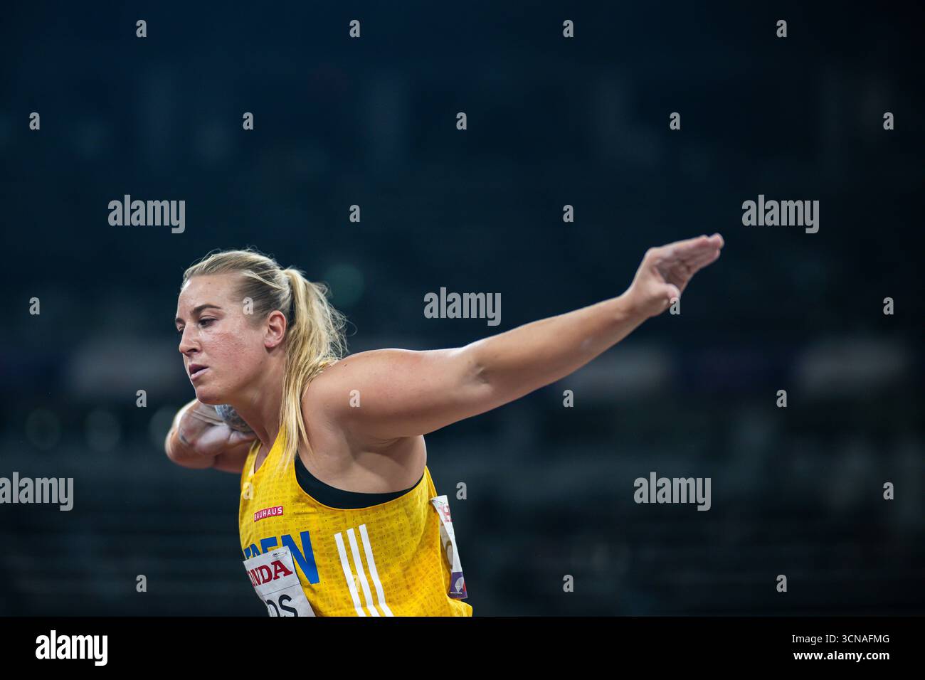 250920 Fanny Roos of Sweden competes in women's shot put final during ...