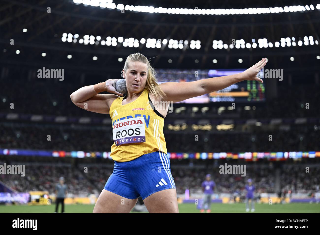 TOKYO, JAPAN 20250920Sweden's Fanny Roos in the shot put final during ...