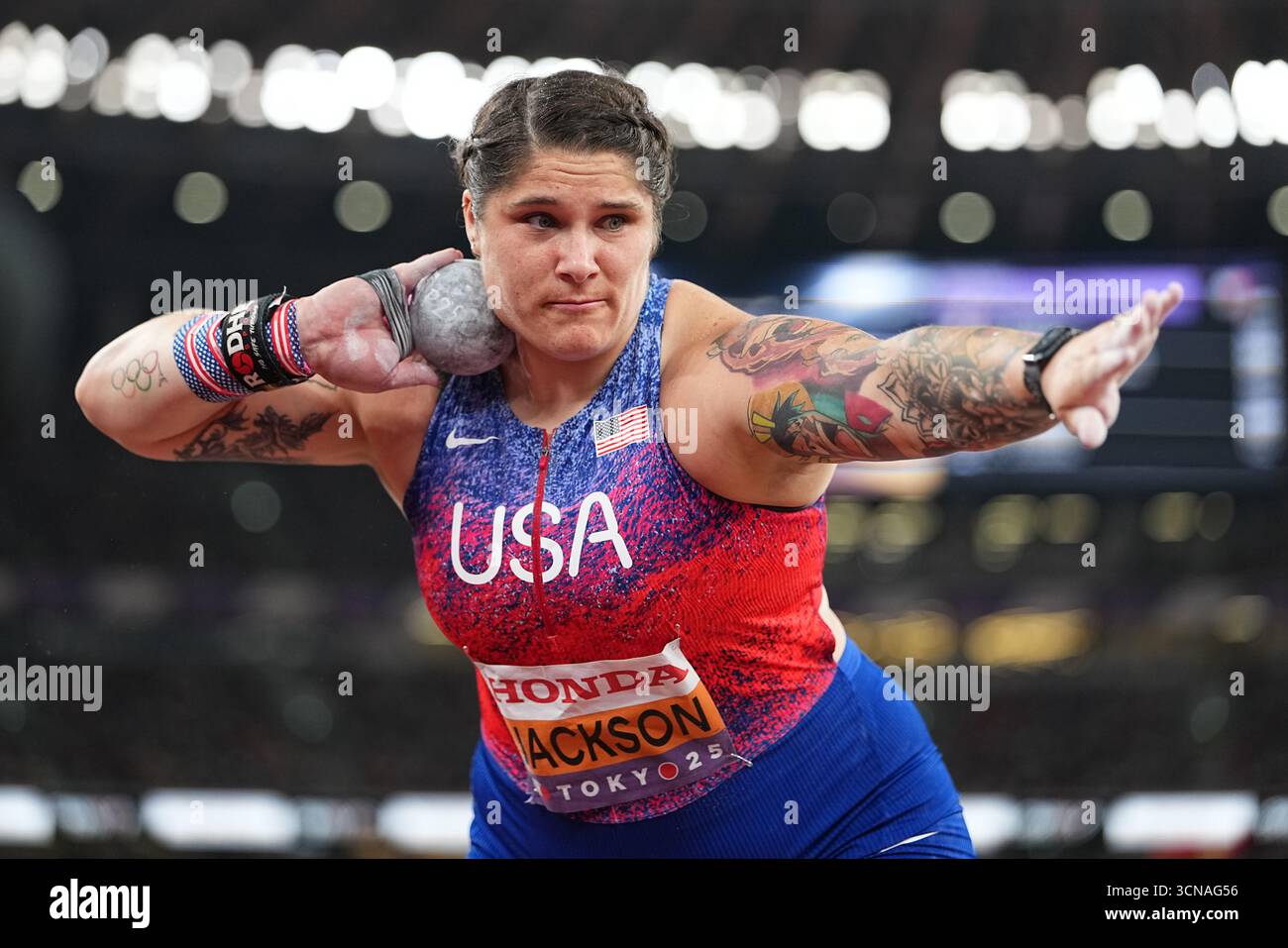 20 September 2025, Japan, Tokio: Athletics: World Championships, shot ...