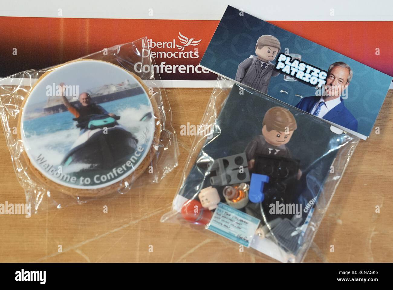 Merchandise on display at the Liberal Democrats autumn conference, at ...