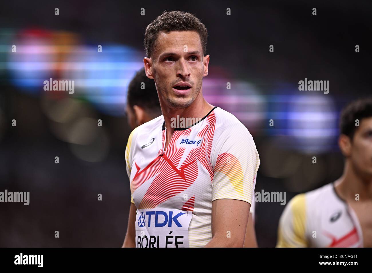 Belgian Dylan Borlee pictured during the heats of the men's 4x400m ...