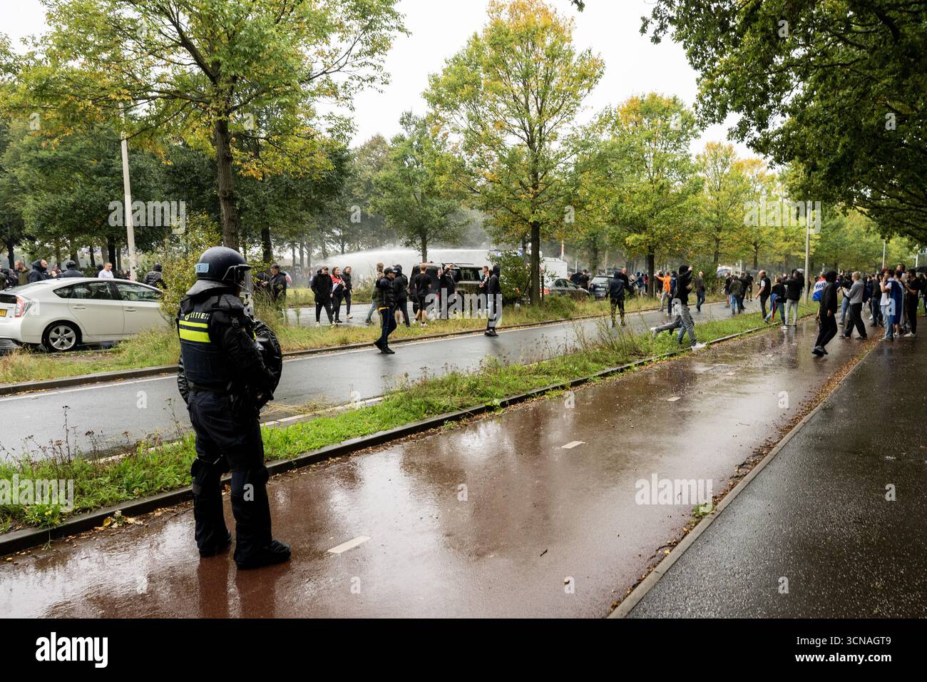 THE HAGUE - Protesters on the A12 motorway during a protest against the ...