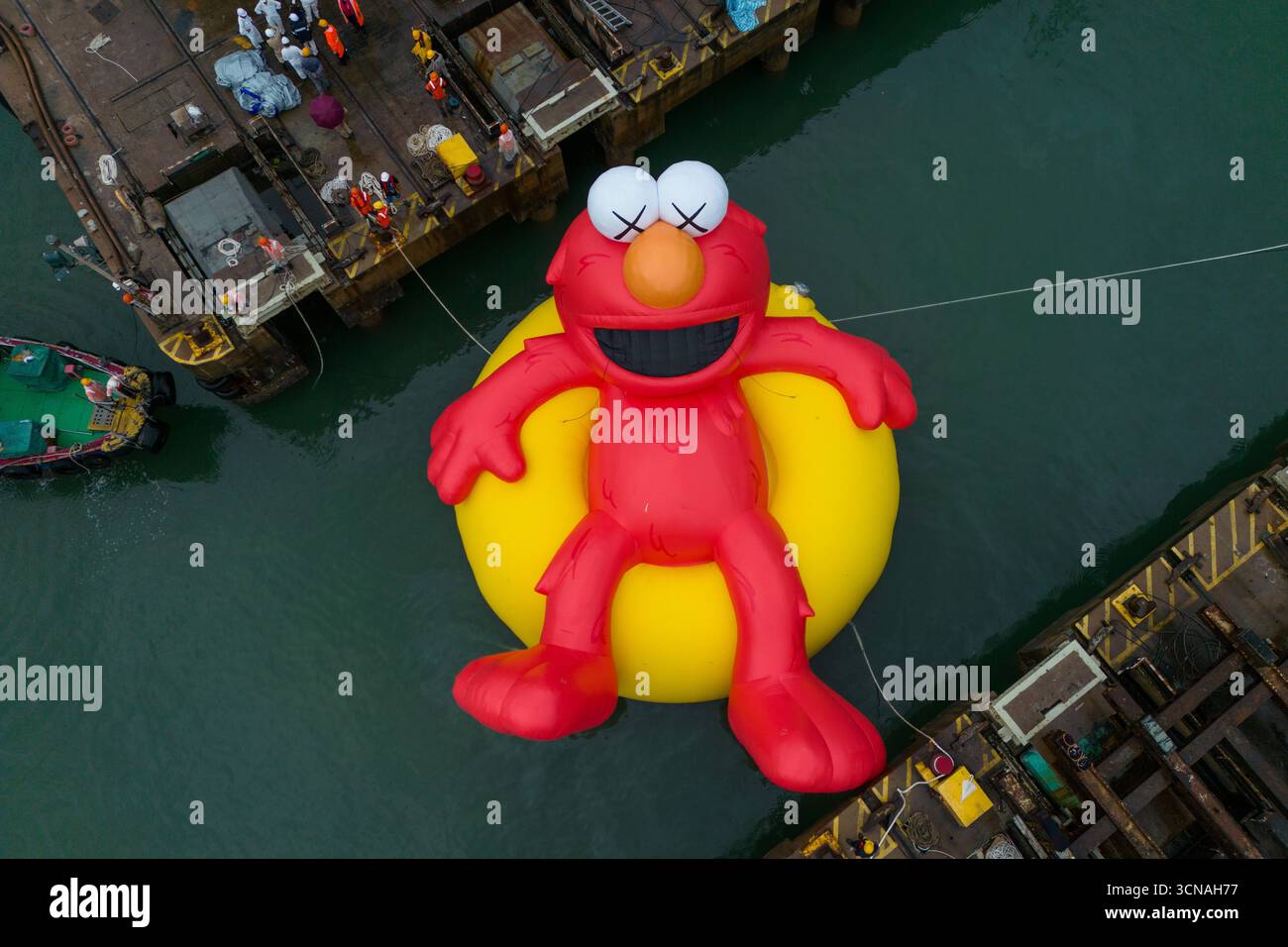 Hong Kong Water Parade at Victoria Harbor Media Event An aerial ...