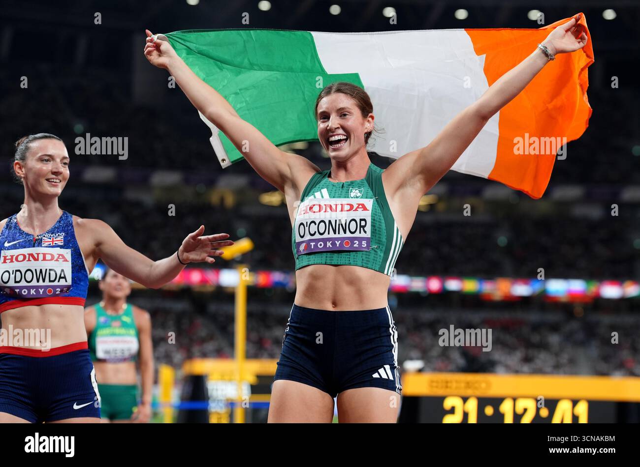 Ireland's Kate O'Connor celebrates after winning the silver medal for ...