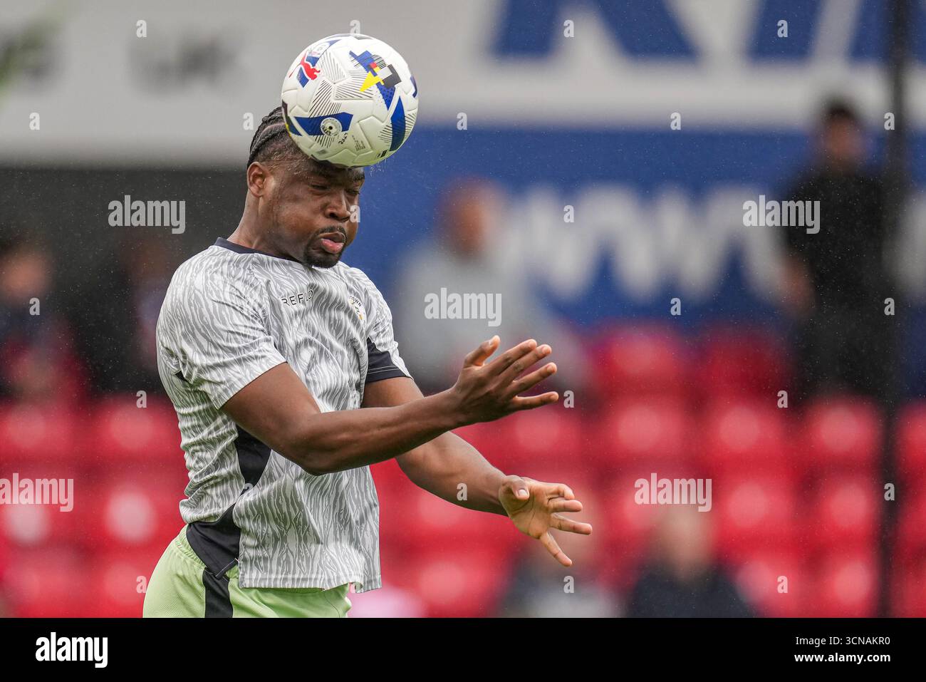 Teden Mengi (15) of Luton Town warms up ahead of the Sky Bet League 1 ...