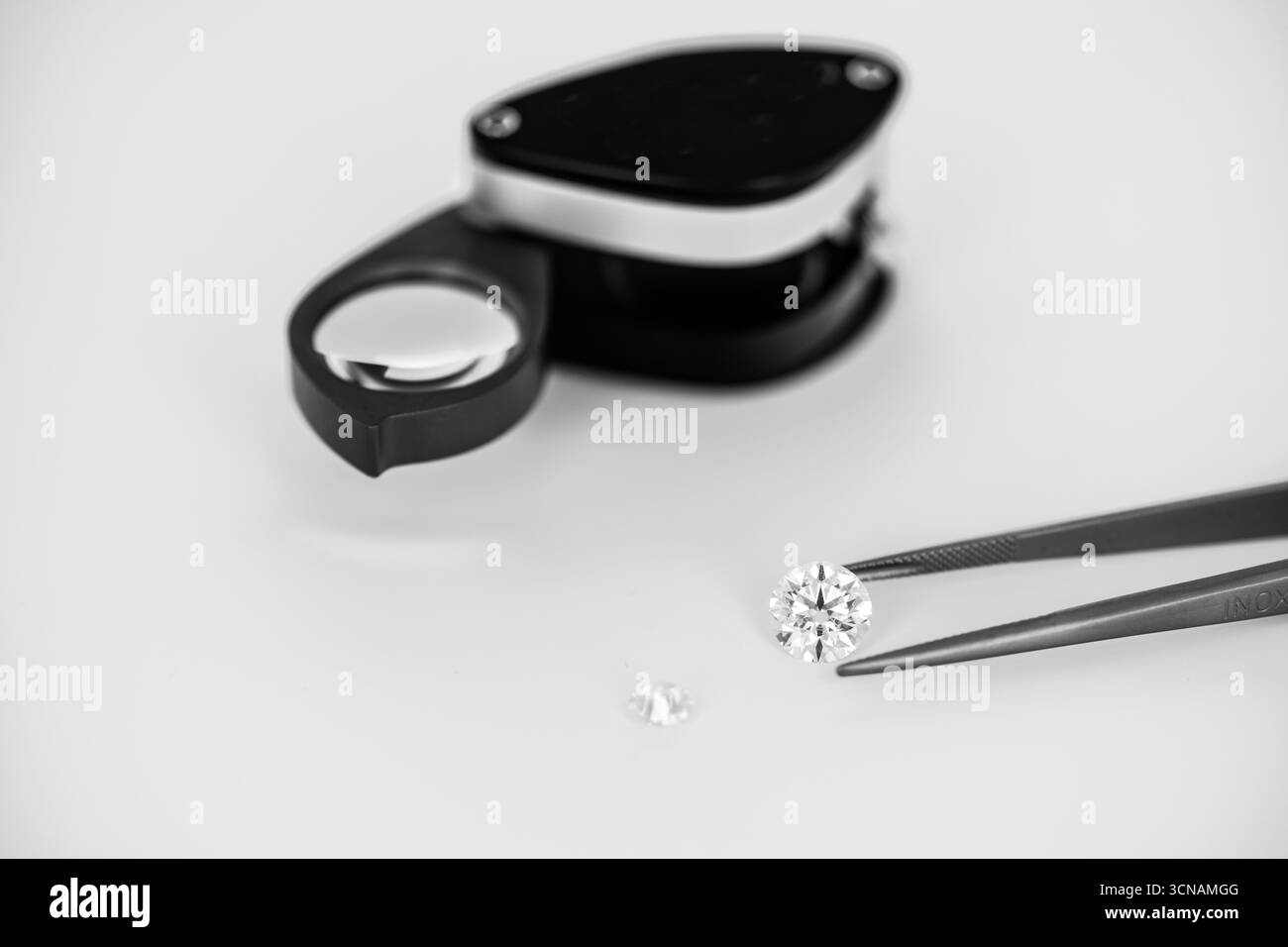 Polished metal background glass Black and White Stock Photos & Images ...