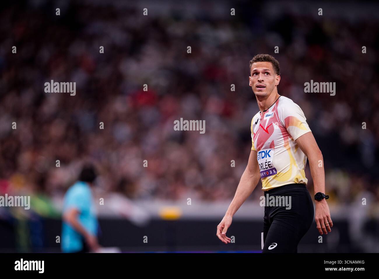 Belgian Dylan Borlee pictured in action during the heats of the men's ...