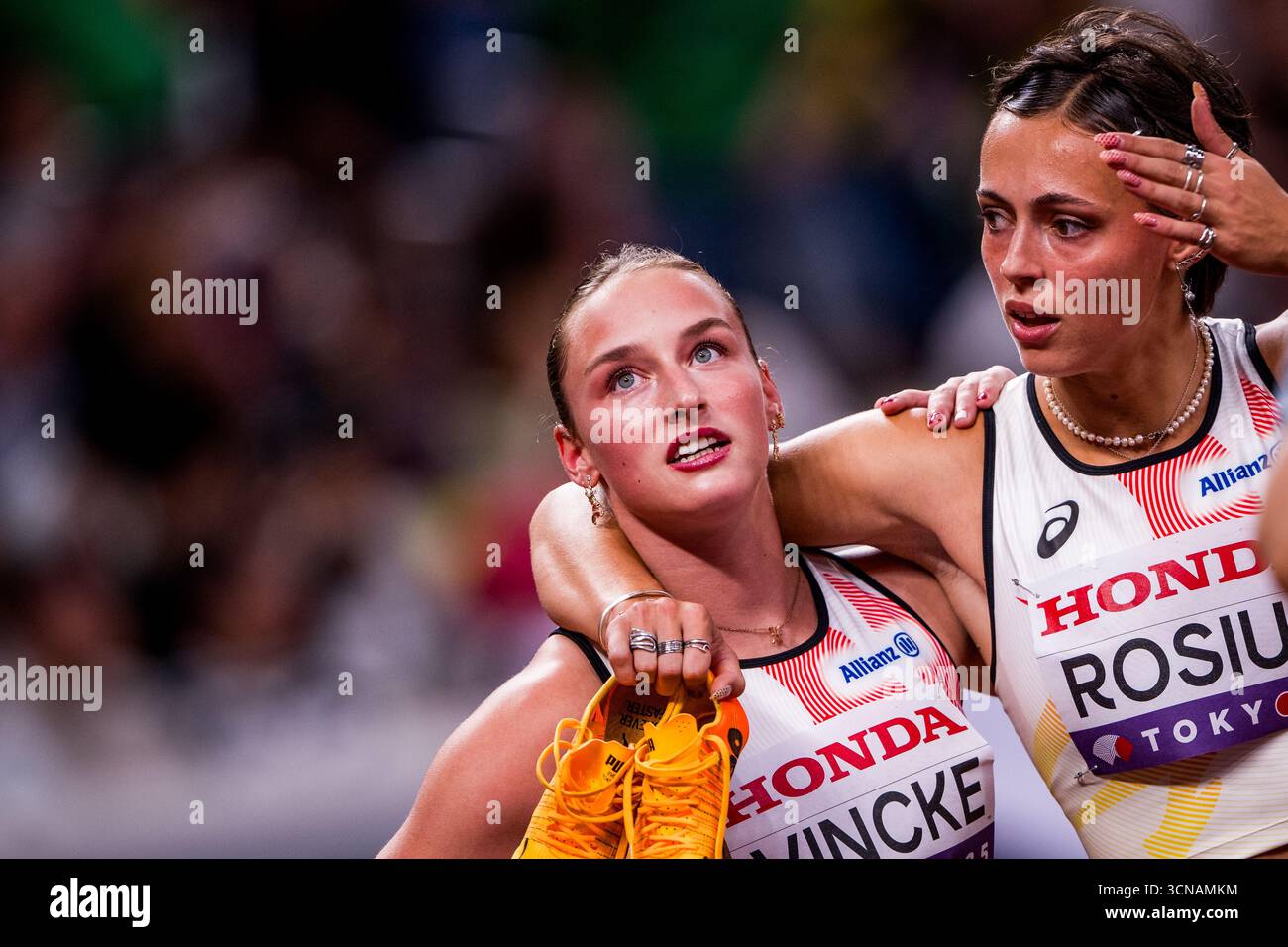 Belgian Rani Vincke and Belgian Rani Rosius pictured after the heats of ...