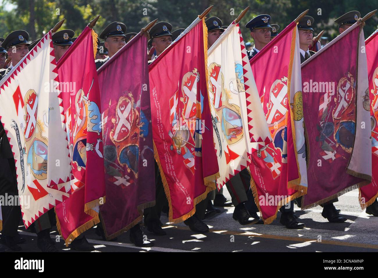 Serbian Army soldiers attend a military parade in Belgrade, Serbia ...