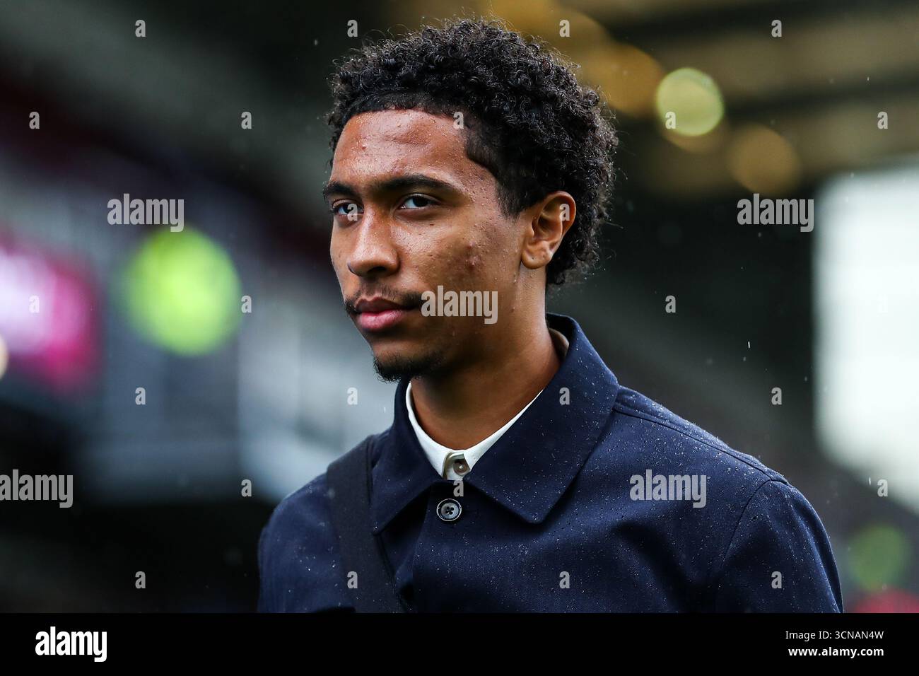 Bashir Humphreys of Burnley arrives at stadium ahead of the Premier ...