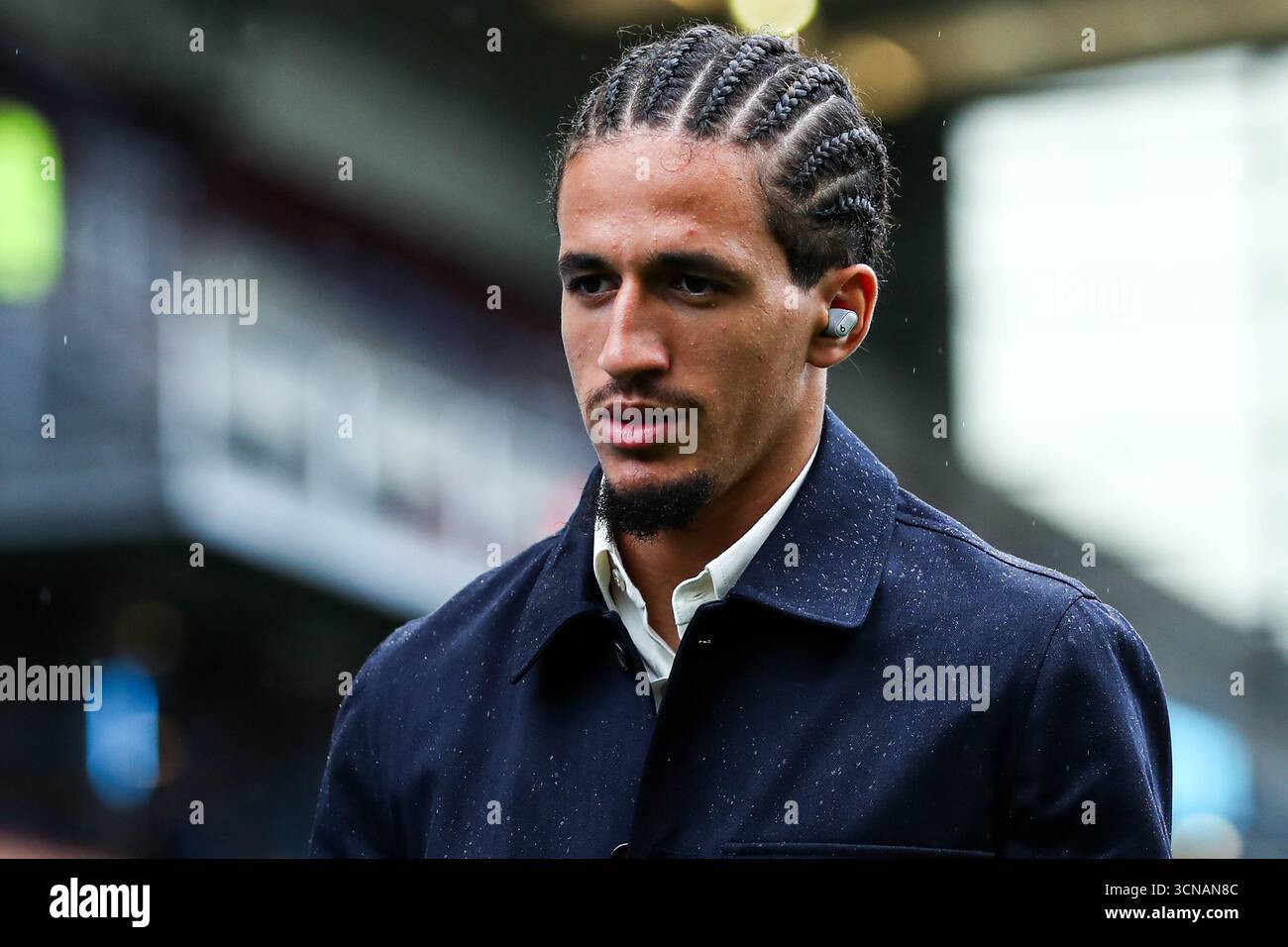 Hannibal Mejbri of Burnley arrives at stadium ahead of the Premier ...